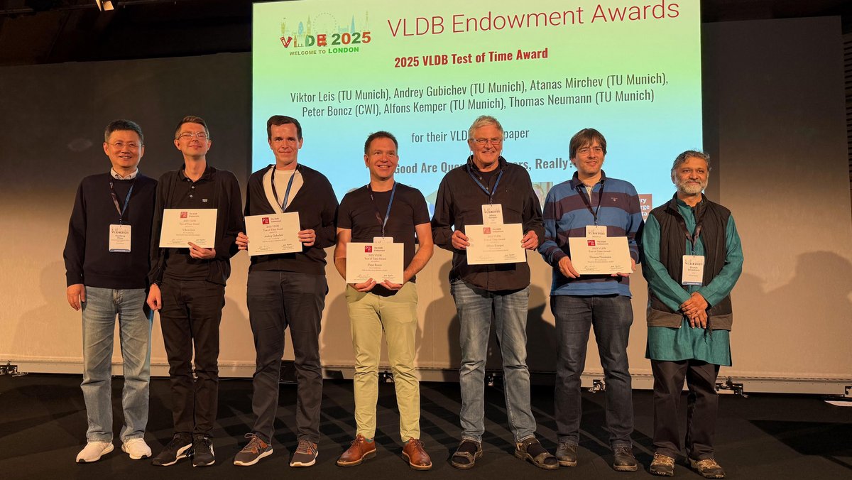 TUM Database Research Receives Multiple Awards - TUM School of Computation, Information and ...